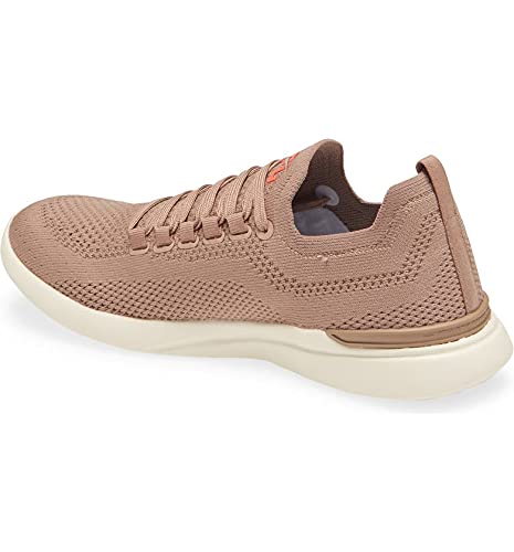 APL: Athletic Propulsion Labs Women's Techloom Breeze Sneaker, Almond/Pristine/Impulse Red, 8