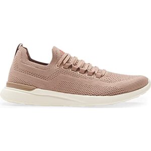 APL: Athletic Propulsion Labs Women's Techloom Breeze Sneaker, Almond/Pristine/Impulse Red, 8