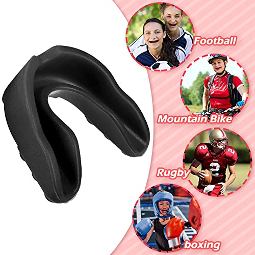 10 Pieces Sport Mouth Guards Mouthguard Gum Guard Teeth Armor Game Guard for Boxing Basketball Football Hockey Karate Basketball (Black)