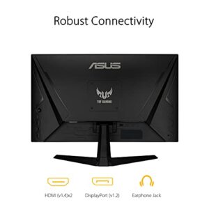 ASUS TUF Gaming 27" 1080P Gaming Monitor - Full HD, 165Hz (Supports 144Hz), 1ms, Extreme Low Motion Blur, FreeSync Premium, Shadow Boost, Eye Care, HDMI, DisplayPort, Tilt Adjustable - VG277Q1A,Black