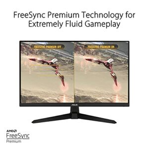 ASUS TUF Gaming 27" 1080P Gaming Monitor - Full HD, 165Hz (Supports 144Hz), 1ms, Extreme Low Motion Blur, FreeSync Premium, Shadow Boost, Eye Care, HDMI, DisplayPort, Tilt Adjustable - VG277Q1A,Black