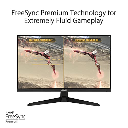 ASUS TUF Gaming 27" 1080P Gaming Monitor - Full HD, 165Hz (Supports 144Hz), 1ms, Extreme Low Motion Blur, FreeSync Premium, Shadow Boost, Eye Care, HDMI, DisplayPort, Tilt Adjustable - VG277Q1A,Black