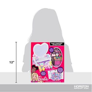 Barbie Paint Your Own Jewelry Box, Customize A Heart-Shaped Vanity & Jewelry Box with Acrylic Paints, Create 5 Pieces of Jewelry, 100+ Charms & Beads, Bead Kit for Kids Ages 5, 6, 7, 8