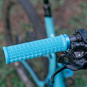 Funn Holeshot Mountain Bike Grips with Single Lock On Clamp, Lightweight and Ergonomic Bike Handle Grips with 22 mm Inner Diameter, Hardened End Bicycle Handlebar Grips for MTB/BMX (Olive Green)