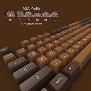 Akko Chocolate 178-Key ASA Profile PBT Double-Shot Keycap Set for Mechanical Keyboards with Collection Box