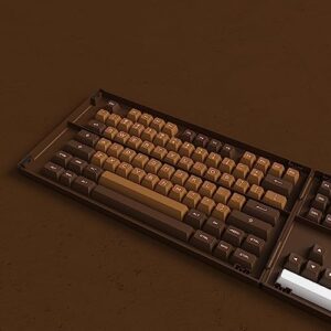 Akko Chocolate 178-Key ASA Profile PBT Double-Shot Keycap Set for Mechanical Keyboards with Collection Box