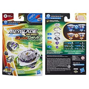 BEYBLADE Burst QuadDrive Destruction Belfyre B7 Spinning Top Starter Pack - Attack/Stamina Type Battling Game with Launcher, Toy for Kids