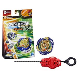 beyblade burst quaddrive vanish fafnir f7 spinning top starter pack - stamina/balance type battling game with launcher, toy for kids