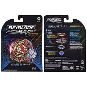 BEYBLADE Burst Pro Series Venom Devolos Spinning Top Starter Pack - Attack Type Battling Game Top with Launcher Toy