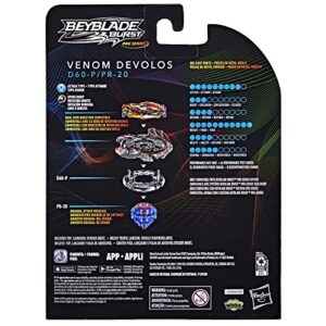 BEYBLADE Burst Pro Series Venom Devolos Spinning Top Starter Pack - Attack Type Battling Game Top with Launcher Toy