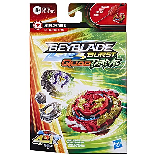 BEYBLADE Burst QuadDrive Astral Spryzen S7 Spinning Top Starter Pack - Balance/Attack Type Battling Game with Launcher, Toy for Kids