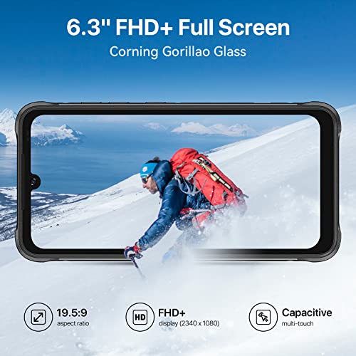 UMIDIGI Bison PRO Rugged Unlocked Smartphones,4GB+128GB Android 11 IP68/IP69K Waterproof Shockproof Phone Helio G80 48MP Camera 6.3" FHD+ 5000mAh Fast Charge Global Version NFC Rugged Smartphone