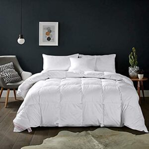 maple down soft full size comforter duvet insert-down alternative comforter-lightweight fluffy breathable machine washable (white, full)