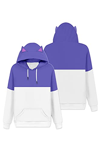 The Owl House Luz Noceda Hoodie Cosplay Halloween Jacket Costume with Cat Ears,XXLarge