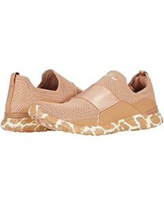 athletic propulsion labs apl women's techloom bliss sneaker, caramel/almond/leopard, 7