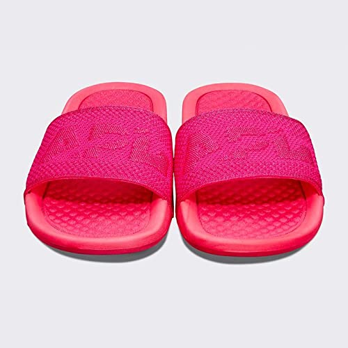 APL: Athletic Propulsion Labs Women's Big Logo Techloom Slide, (Neon Pink, 8, Numeric_8)