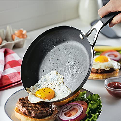 KitchenAid Nonstick Frying Pans/Skillet Set, 2 Piece, Brushed Stainless Steel