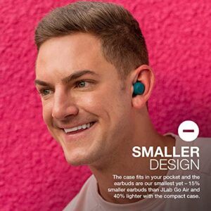 JLab Go Air Pop True Wireless Bluetooth Earbuds + Charging Case - Teal - Dual Connect - IPX4 Sweat Resistance - Bluetooth 5.1 Connection - 3 EQ Sound Settings Signature, Balanced, Bass Boost