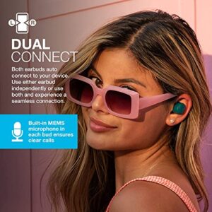 JLab Go Air Pop True Wireless Bluetooth Earbuds + Charging Case - Teal - Dual Connect - IPX4 Sweat Resistance - Bluetooth 5.1 Connection - 3 EQ Sound Settings Signature, Balanced, Bass Boost