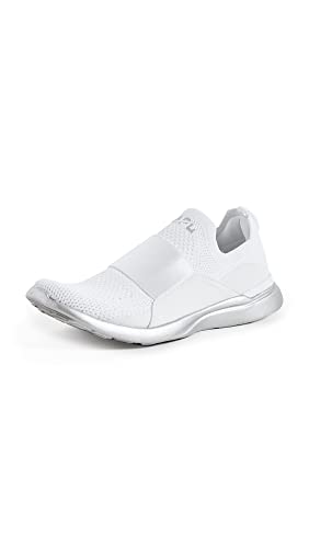 APL: Athletic Propulsion Labs Women's Techloom Bliss Sneakers, White/Chrome, 8.5 Medium US