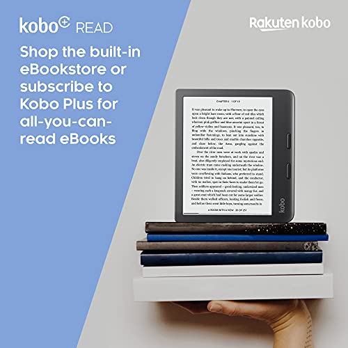 Kobo Libra 2 | eReader | 7” Glare Free Touchscreen | Waterproof | Adjustable Brightness and Color Temperature | Blue Light Reduction | eBooks | WiFi | 32GB of Storage | Carta E Ink Technology | Black