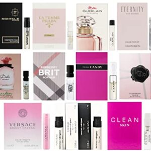 Designer Perfume Sampler Set Lot x 12 Sample Vials - High End Fragrance Samples for Women, 12 Piece Set