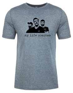 my life coaches (ted), graphic men's tee, funny t shirt, shirts with sayings, stonewash blue or indigo (xxl, indigo)