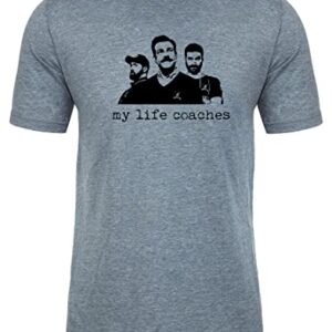 My Life Coaches (Ted), Graphic Men's Tee, Funny T Shirt, Shirts with Sayings, Stonewash Blue or Indigo (XXL, Indigo)