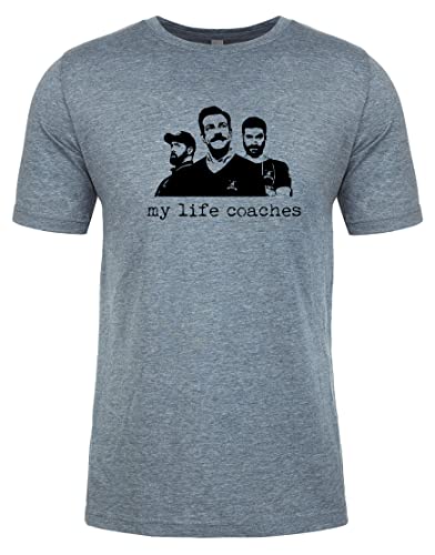 My Life Coaches (Ted), Graphic Men's Tee, Funny T Shirt, Shirts with Sayings, Stonewash Blue or Indigo (XXL, Indigo)