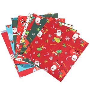 Fabric Fabric Christmas Fabric Bundles Sewing Craft Square Patchwork Printed Fabric Scraps Quilting Sewing Fabric for DIY Christmas 20Pcs Quilting Quilted