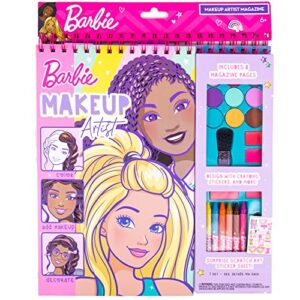 horizon group usa barbie makeup artist magazine, create your own hair & makeup looks using 130+ stencils, 180+ stickers, crayons, pretend makeup & more