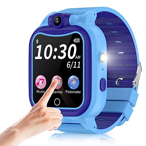 2Pack Kids Smartwatch Watch,Touchscreen Children Smart Watch with Mp3 Pedometer Flashlight Games Radio for Age 4-12 Years