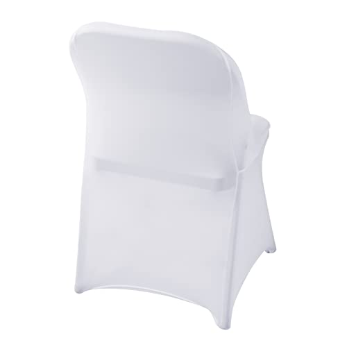 AlGaiety Spandex Chair Cover,12PCS ,Chair Covers,Living Room Folding Chair Covers,Removable Chair Cover Washable Protector Stretch Chair Cover for Party, Banquet,Wedding Event,Hotel(White)