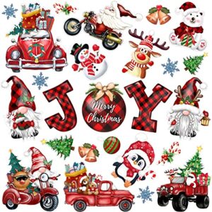 boramdo christmas garage door decoration magnets 20 pcs, magnetic refrigerator fridge car stickers, christmas archway entryway decoration outdoor indoor holiday joy decorations