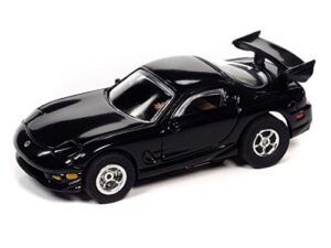 auto world xtraction r34 1995 mazda rx-7 black ho scale slot car