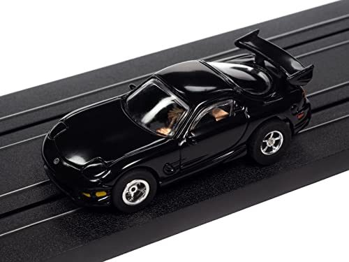 Auto World Xtraction R34 1995 Mazda RX-7 Black HO Scale Slot Car