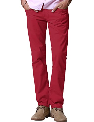 Match Men's Casual Straight Pants#8140 (4XL/40,8140 Red)