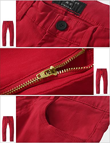 Match Men's Casual Straight Pants#8140 (4XL/40,8140 Red)