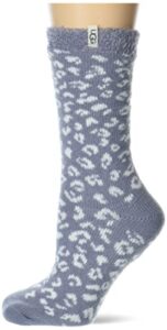 ugg women's josephine fleece lined, cloudy grey leopard, one size