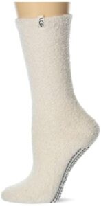 ugg women's paityn cozy gripper crew sock, cream, o/s