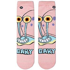 Odd Sox, Nickelodeon SpongeBob Cartoon Socks, Gary The Snail, Fun Novelty Mens Crew, Large