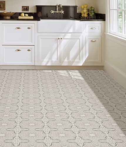 FloorPops FP3896 Marshall Peel & Stick Floor Tiles, Grey