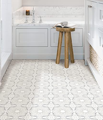 FloorPops FP3896 Marshall Peel & Stick Floor Tiles, Grey