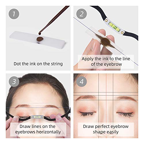 Eyebrow Mapper Aids Professional Grade Reusable Eyebrow Pencils and Measuring and Positioning Tools for Eyebrow Tattoo Work (Silver)