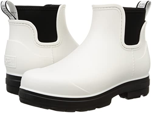 UGG Women's Droplet Rain Boot, White, 10