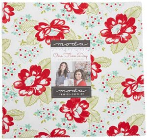 moda fabrics moda one fine day layer cake by bonnie & camille 55230lc, 10 inches