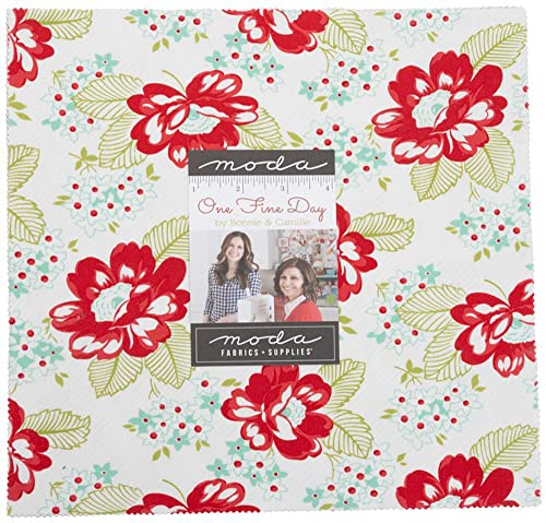 Moda Fabrics Moda One Fine Day Layer Cake by Bonnie & Camille 55230LC, 10 Inches