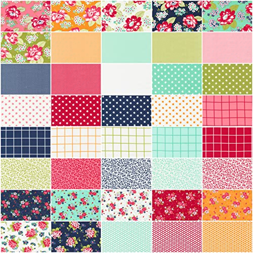 Moda Fabrics Moda One Fine Day Layer Cake by Bonnie & Camille 55230LC, 10 Inches