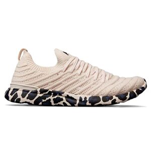 apl: athletic propulsion labs women's techloom wave shoes, creme/black/leopard, 6.5