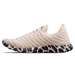 APL: Athletic Propulsion Labs Women's Techloom Wave Shoes, Creme/Black/Leopard, 6.5